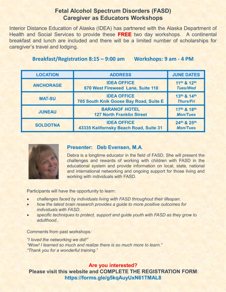 Fetal Alcohol Spectrum Disorders (FASD) Caregiver as Educators Workshop ...