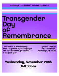 Transgender Day of Remembrance | Recover Alaska